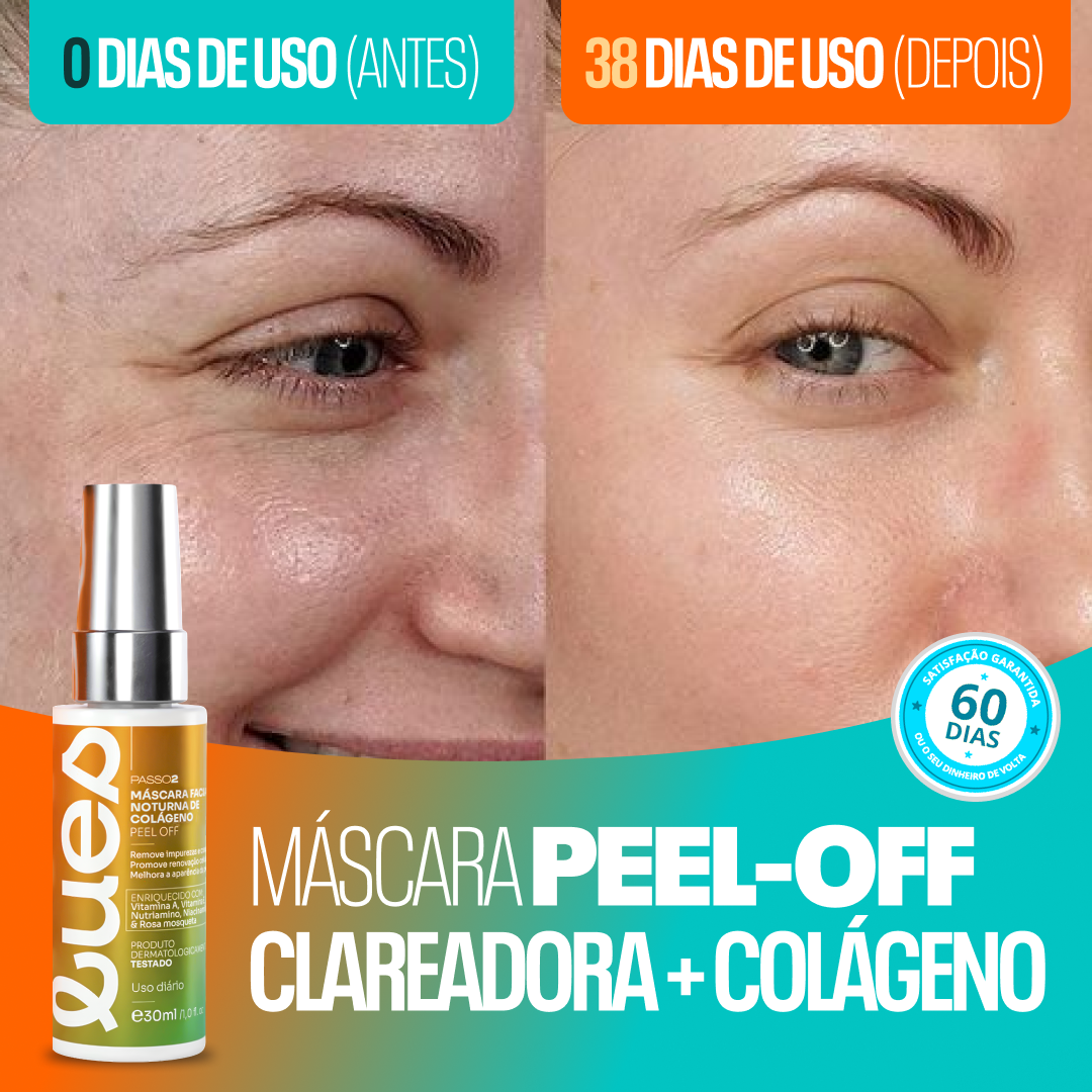 Máscara Peel-Off Clareadora + Colágeno – Lues Cosméticos